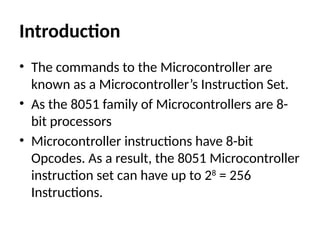 Explanation about 8051 Instruction with examples | PPT