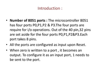 8051 i o port circuit | PPTX