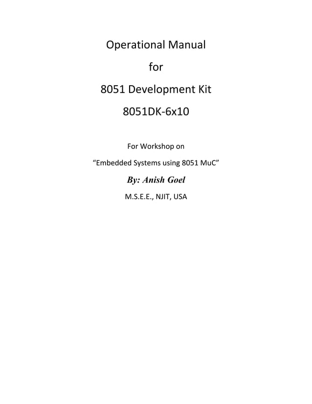 8051 kit manual | PDF | Computer Peripherals | Computing