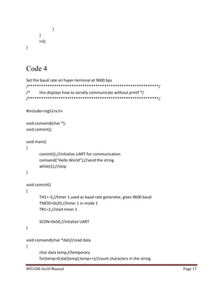 8051 kit manual | PDF