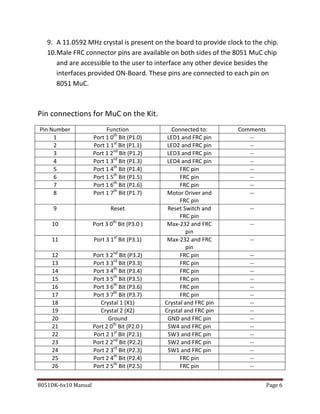 8051 kit manual | PDF