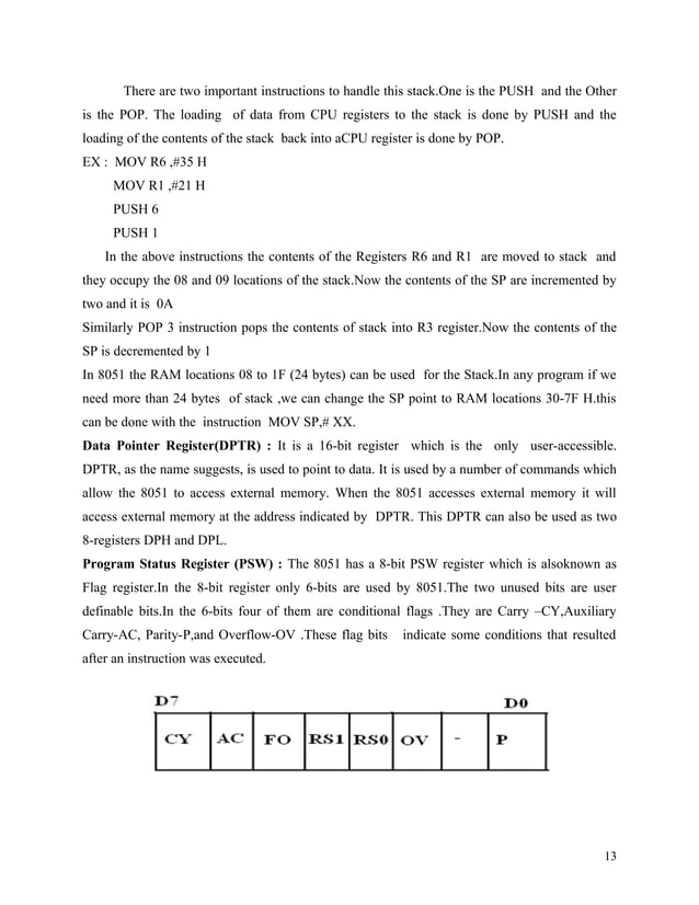 8051 Microcontroller Notes Pdf