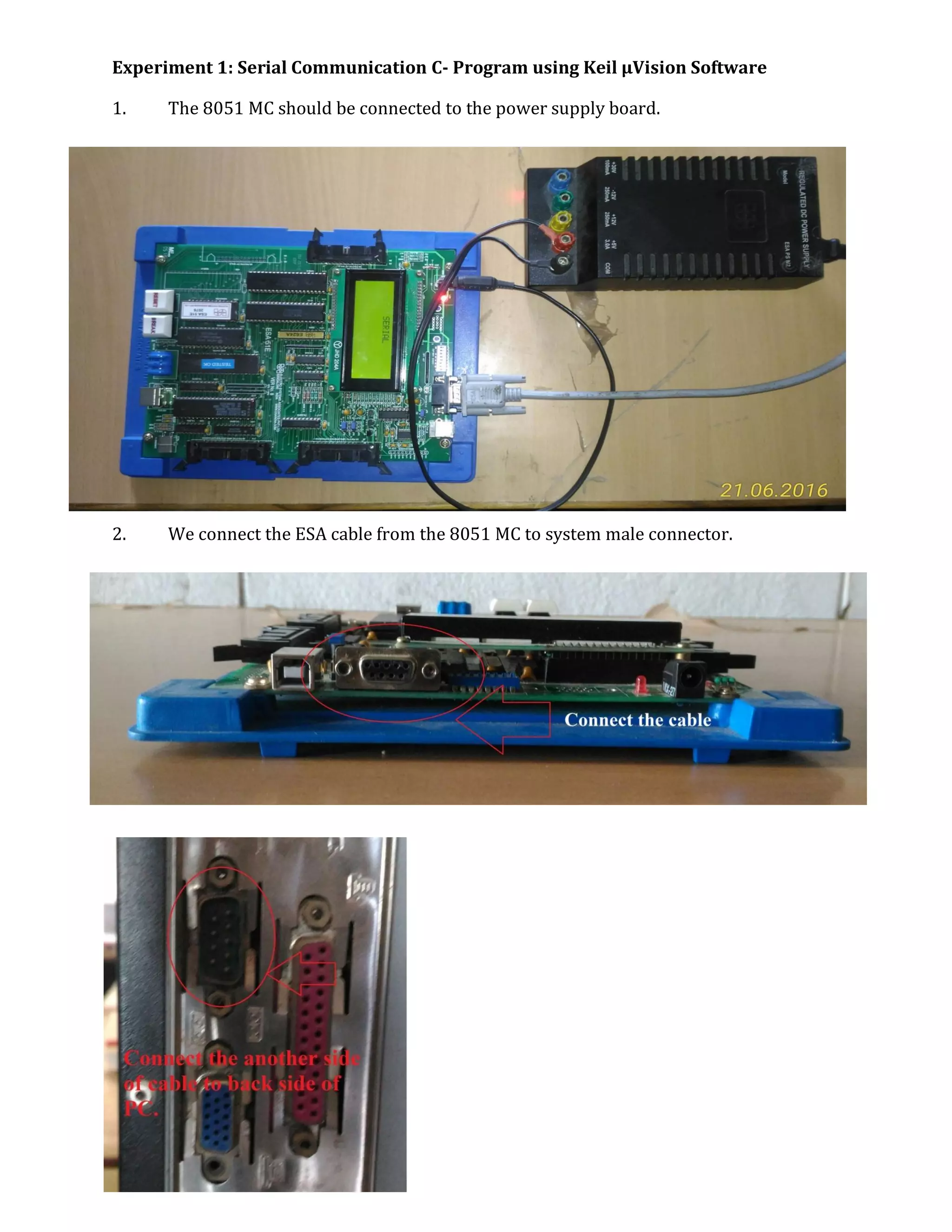 8051 mc lab experiments screenshot manual | PDF