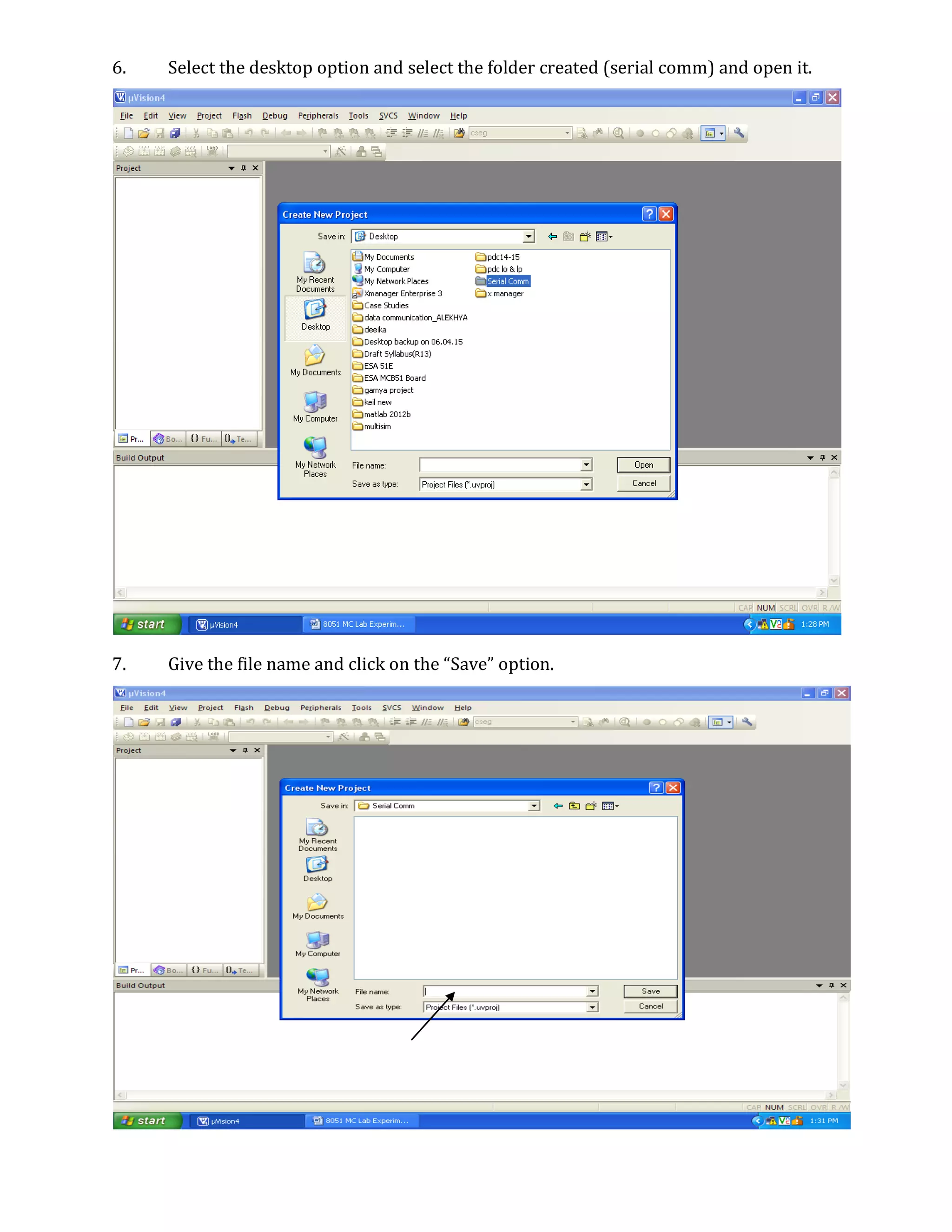 8051 mc lab experiments screenshot manual | PDF