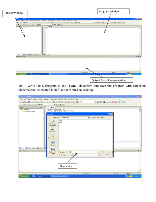 8051 mc lab experiments screenshot manual | PDF