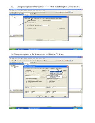 8051 mc lab experiments screenshot manual | PDF