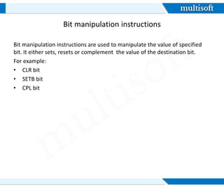 Instruction Set of 8051 Microcontroller | PPTX
