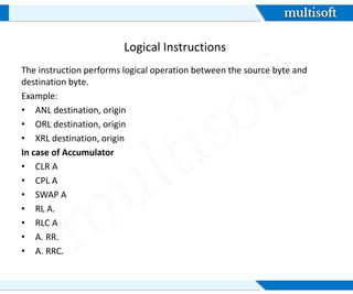 Instruction Set of 8051 Microcontroller | PPT