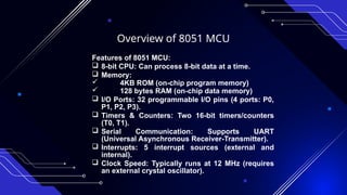 8051 MCU Microcontroller for Embedded Technology.pptx