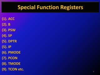 8051 Microcontroller PPT's By Er. Swapnil Kaware | PPTX
