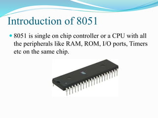 8051 Micro Controller | PPTX | Operating Systems | Computer Software and Applications