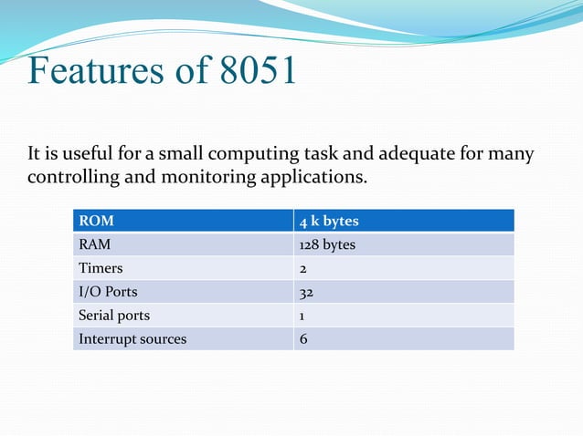 8051 Micro Controller | PPTX | Operating Systems | Computer Software and Applications