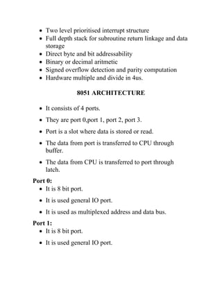 8051 microcontroller | PDF