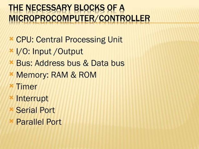 8051 Microcontroller architecture and operation | PPT