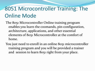 8051 microcontroller 1 | PPT