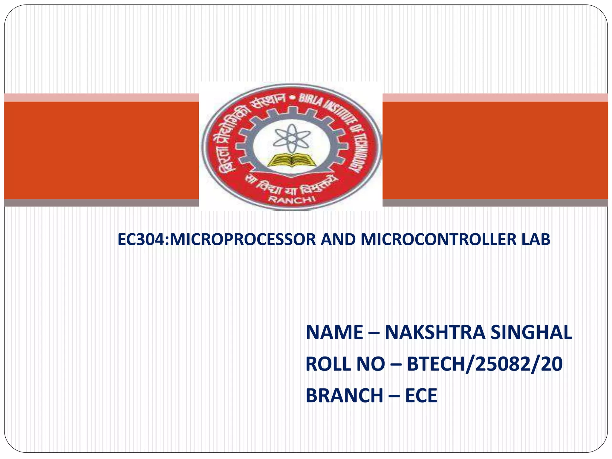 8051 MICROCONTROLLER ECE.pptx