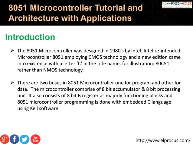 8051 Microcontroller Tutorial And Architecture With Applications
