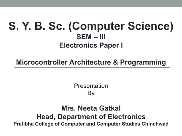 8051 Microcontroller Ppt