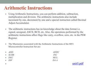 8051 microcontroller | PPTX