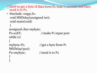 8051 programming skills using EMBEDDED C | PPTX | Programming Languages | Computing