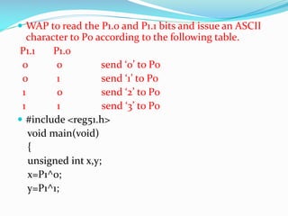 8051 programming skills using EMBEDDED C | PPTX | Programming Languages | Computing