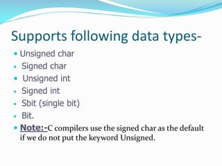 8051 programming skills using EMBEDDED C | PPTX