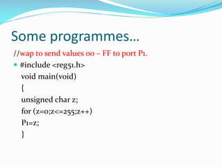 8051 programming skills using EMBEDDED C | PPTX | Programming Languages | Computing