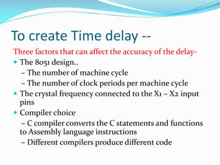 8051 programming skills using EMBEDDED C | PPTX | Programming Languages | Computing
