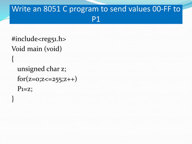 8051 programming in c | PPTX