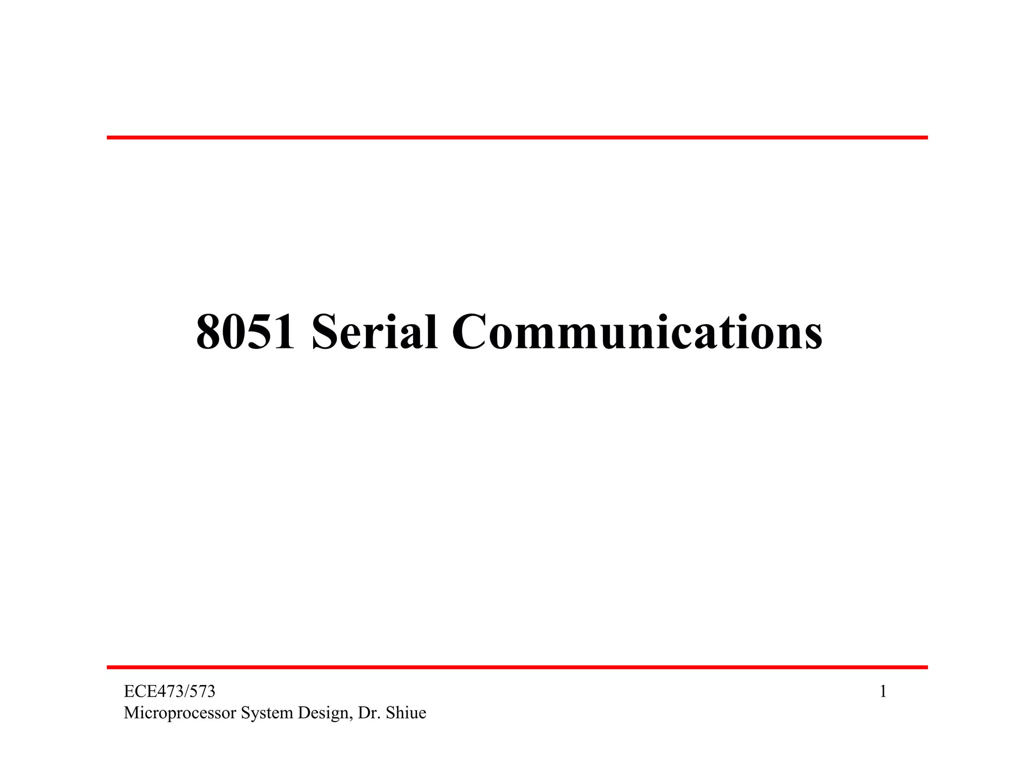 8051 serial communication | PDF
