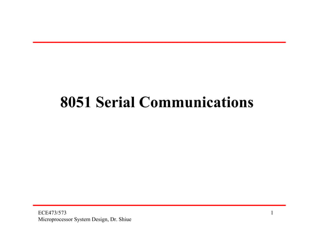 8051 serial communication | PDF