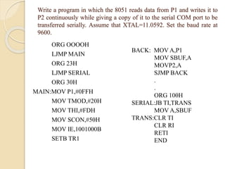 8051 serial communication1 | PPTX