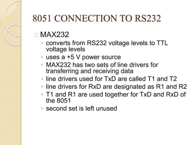 8051 serial communication1 | PPTX