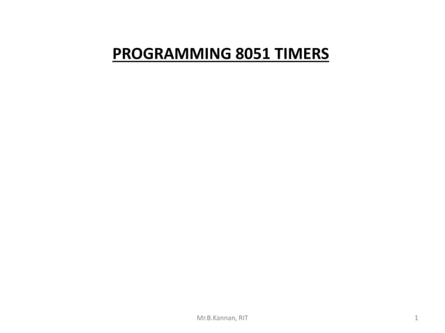 8051 timer | PPT
