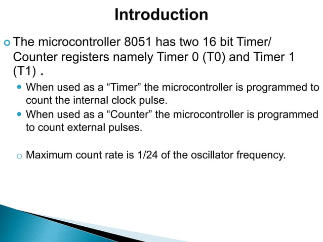 8051 timer counter | PPTX | Technology & Computing