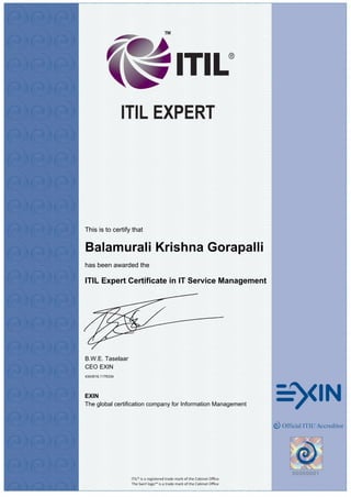 ITIL Expert | PDF