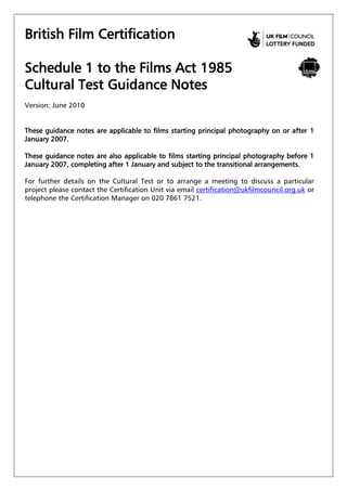 Cultural_Test_Guidance-June2010 | PDF