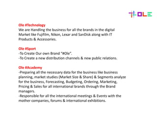 Ole_Company_Profile_04_2016 | PDF | Cameras and Camcorders | Consumer ...