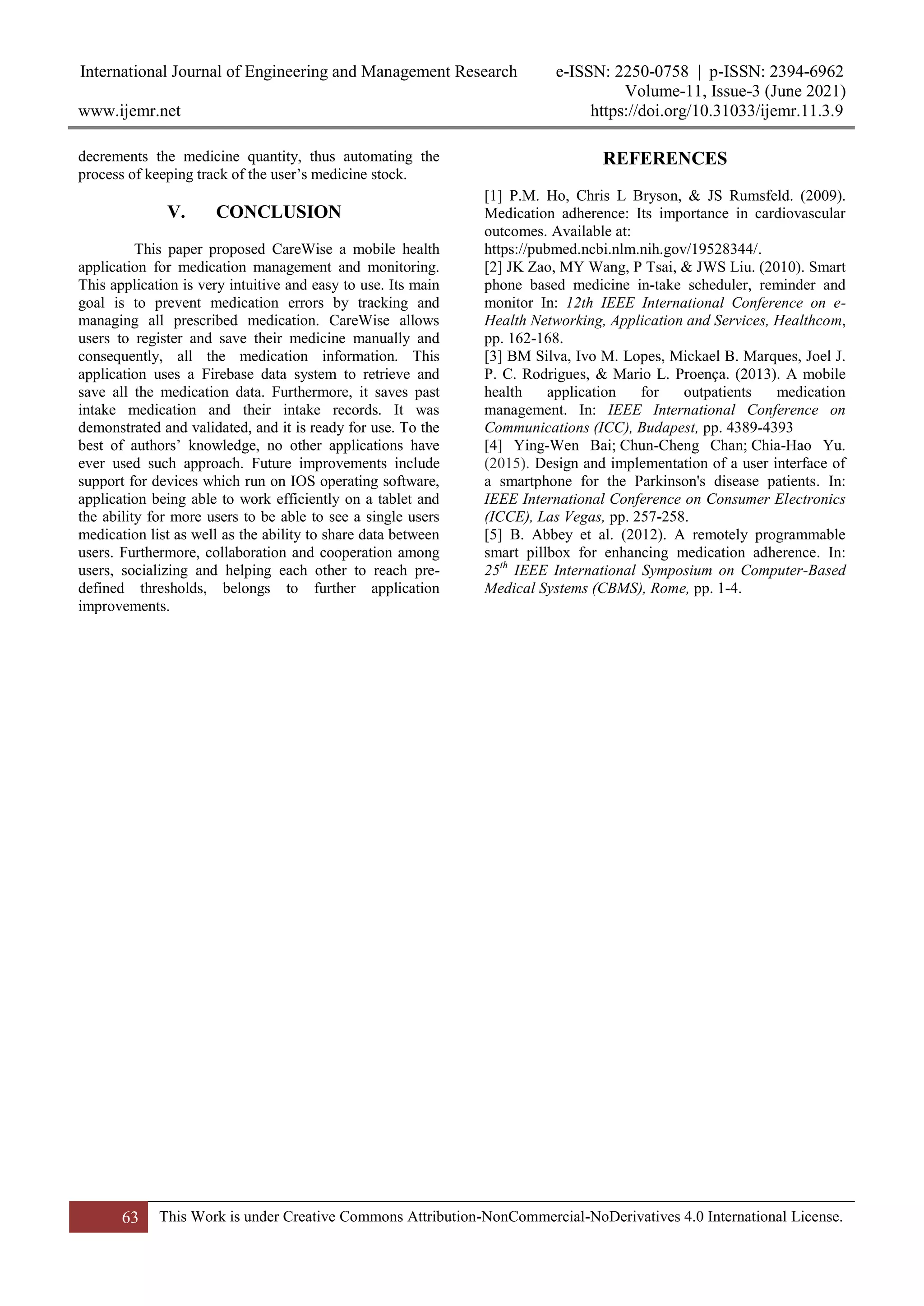 Android Based Application to Ensure Medical Adherence: CareWise | PDF Android Based Application to Ensure Medical Adherence: CareWise | PDF
