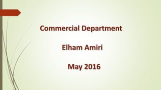 Task of commercial department | PPT