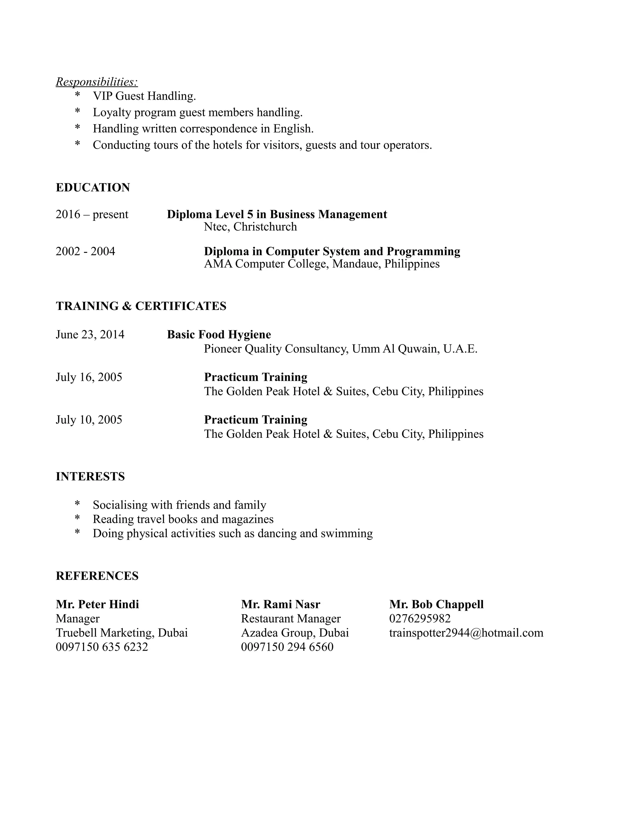 Sigred Brigoli CV | RTF