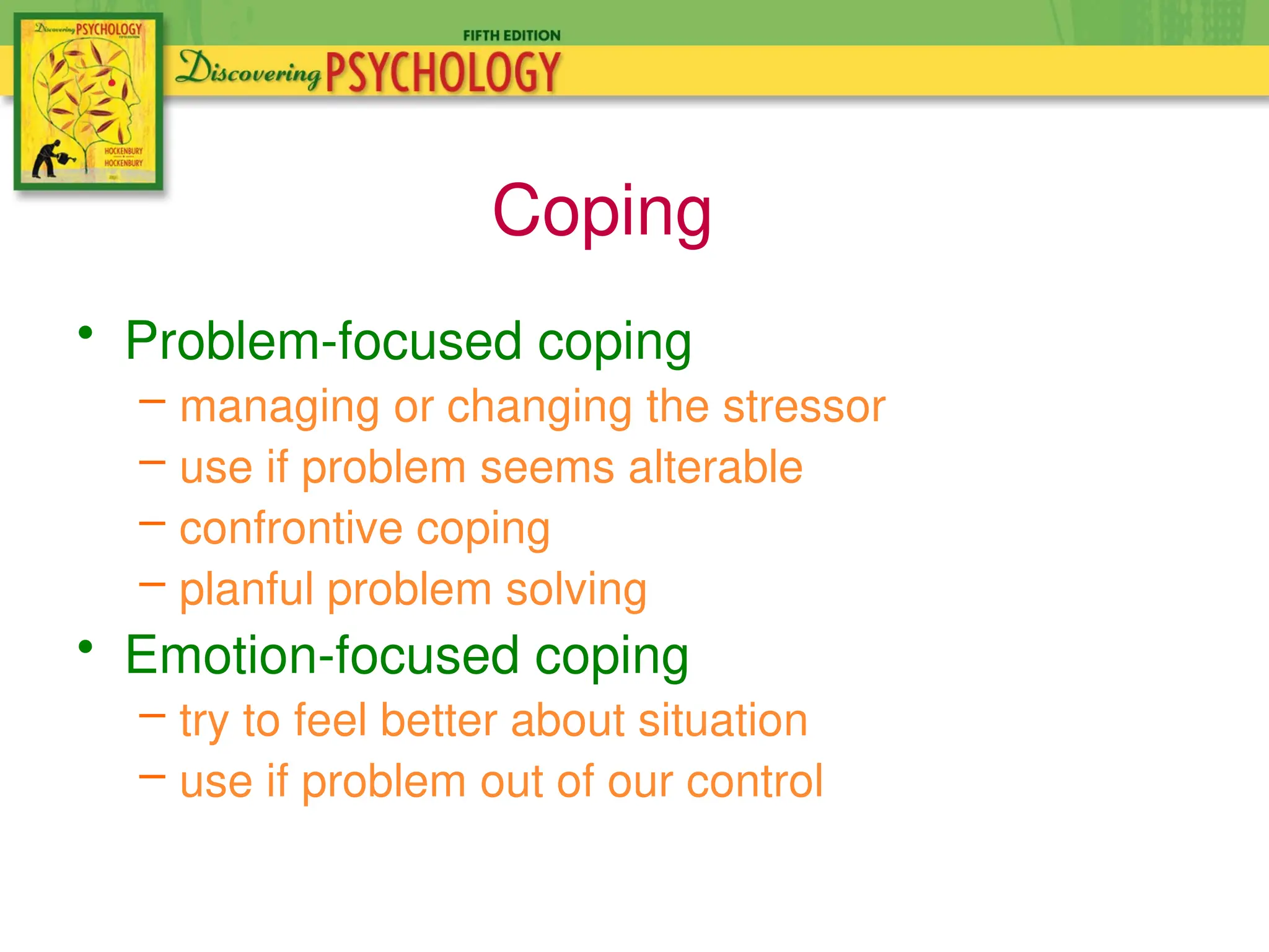 handling stress - psychology chapter.ppt