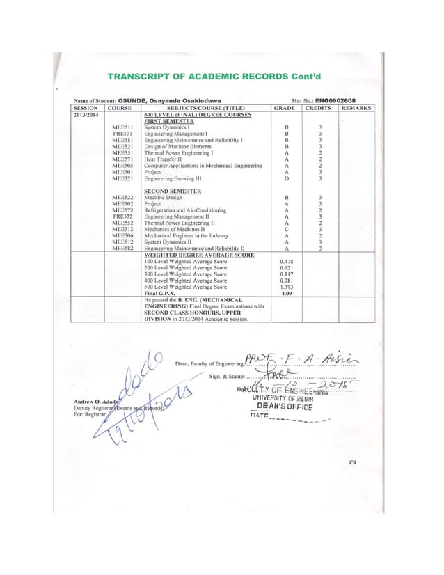 TRANSCRIPT PDF | PDF