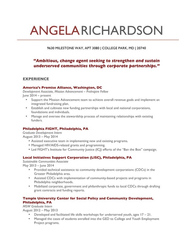 Angela M. Richardson Resume - Updated | PDF