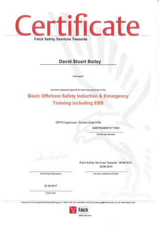 B.O.S.I.E.T. Cert | PDF