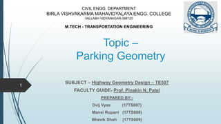 Parking geometry | PPTX