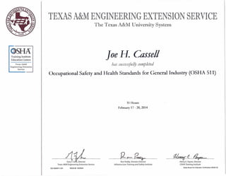 Joe's OSHA 511 | PDF