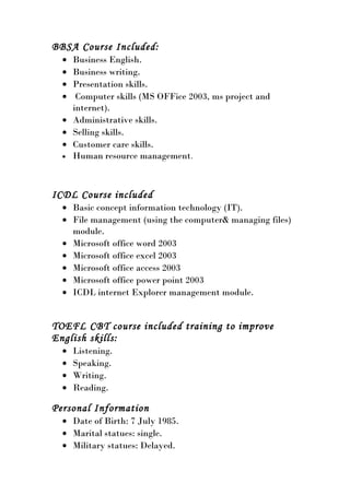 english resume | DOC