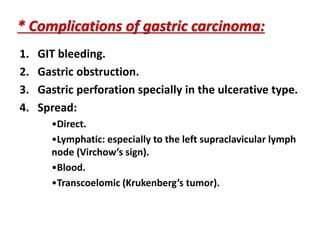 Cancers of the Stomach - Diagnosis & Management | PPT