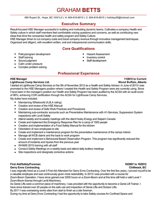 Graham Betts Resume | PDF